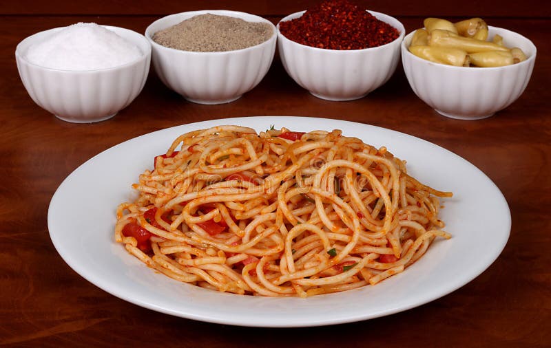 Perfect Italian Food Pasta on a White Plate Stock Image - Image of ...