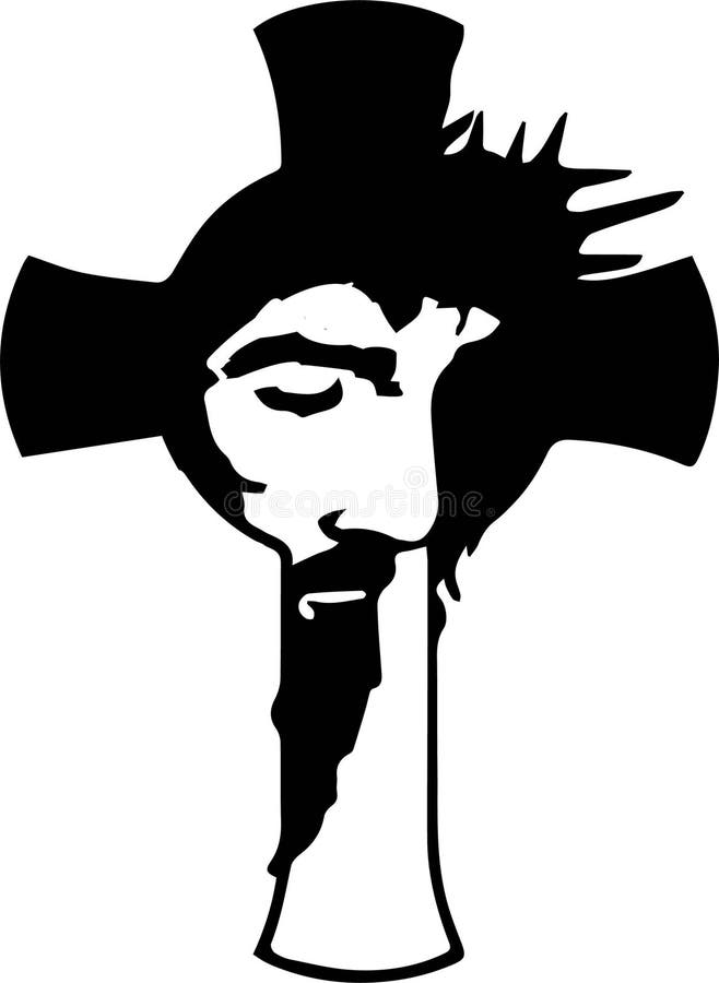Jesus and Cross Vector stock vector. Illustration of drawing - 263139296