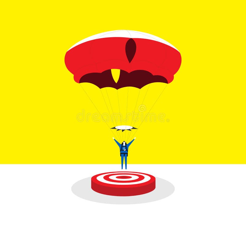 Perfect landing stock illustration. Illustration of businessman - 76718567