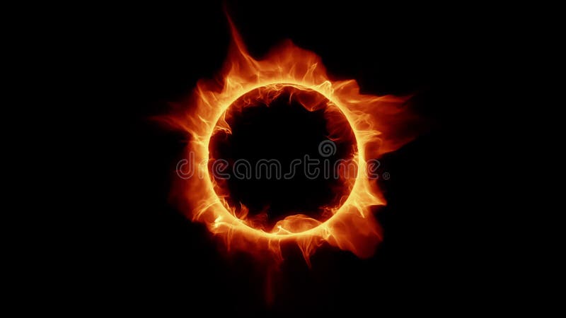 Burning Rotating Ring of Fire. Stock Footage - Video of looping, danger ...