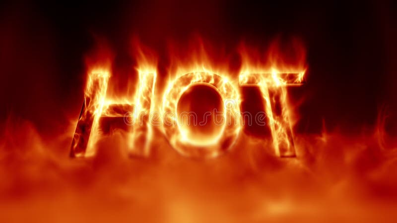 Animated fire text: Hot. stock video. Video of sins - 186740787