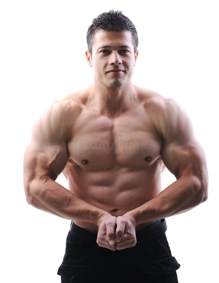 Defined male body stock photo. Image of male, jeans, handsome - 21476178