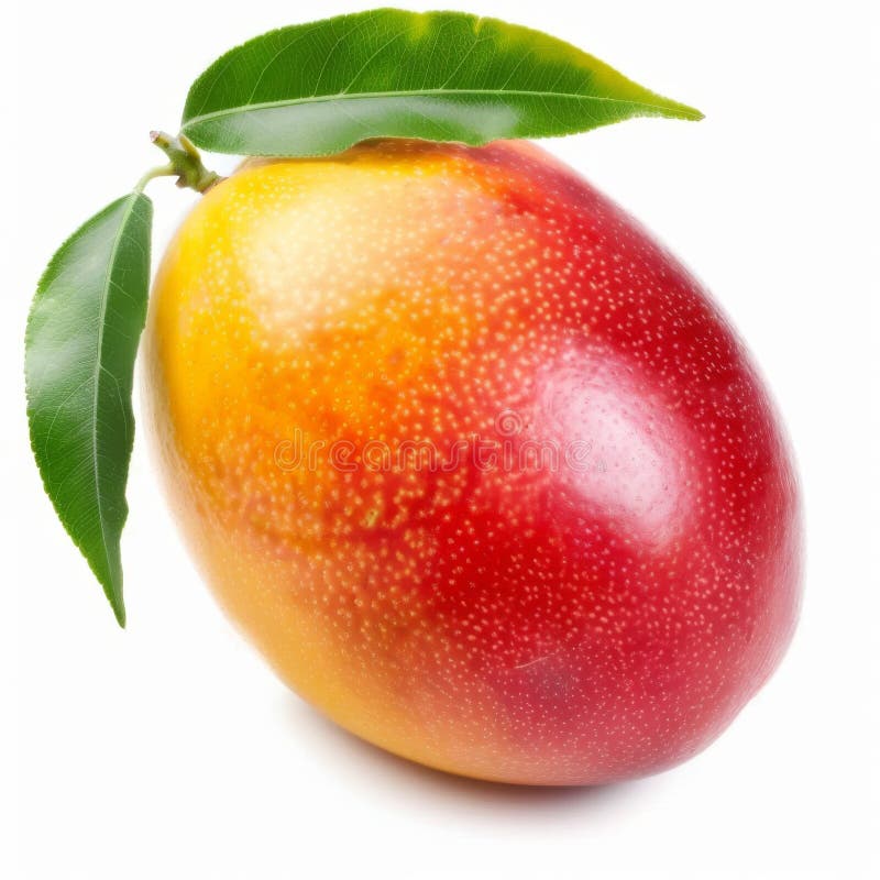 Perfect Mango on a White Background Stock Photo - Image of fruit, white ...