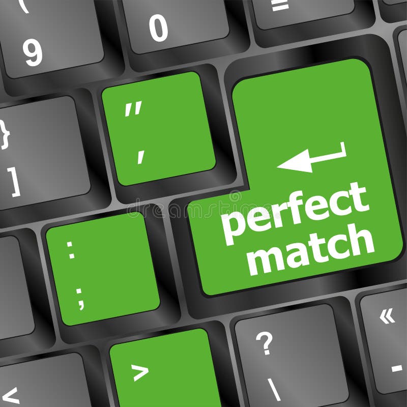 Perfect Match, Keyboard with Computer Key Button Stock Illustration ...