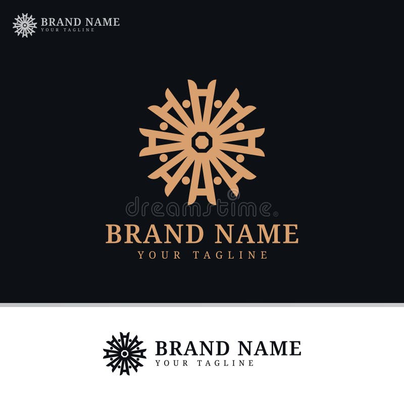 Elegant Abstract Geometric Icon Logo Vector Stock Vector - Illustration ...