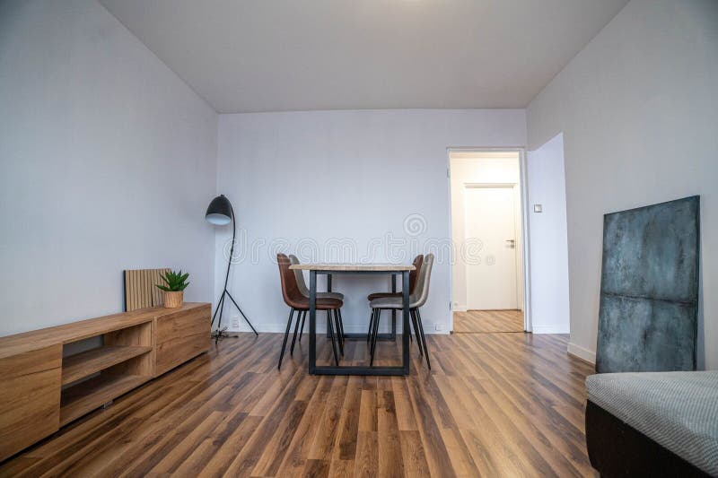 Perfect Modern Inside in Small Flat Stock Photo - Image of furniture ...