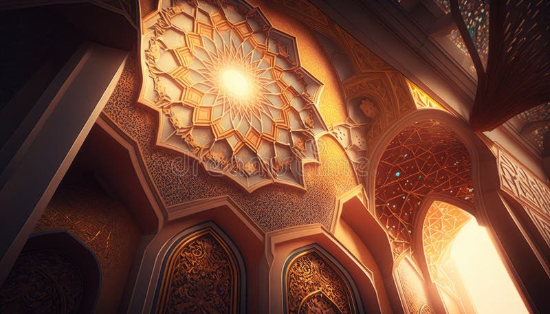 Perfect Mosque Backdrop for a Ramadan Event Stock Illustration ...