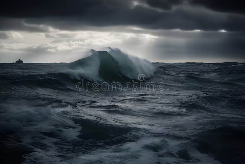 The Perfect Mushroom Cloud Storm Over the Sea. Neural Network AI ...