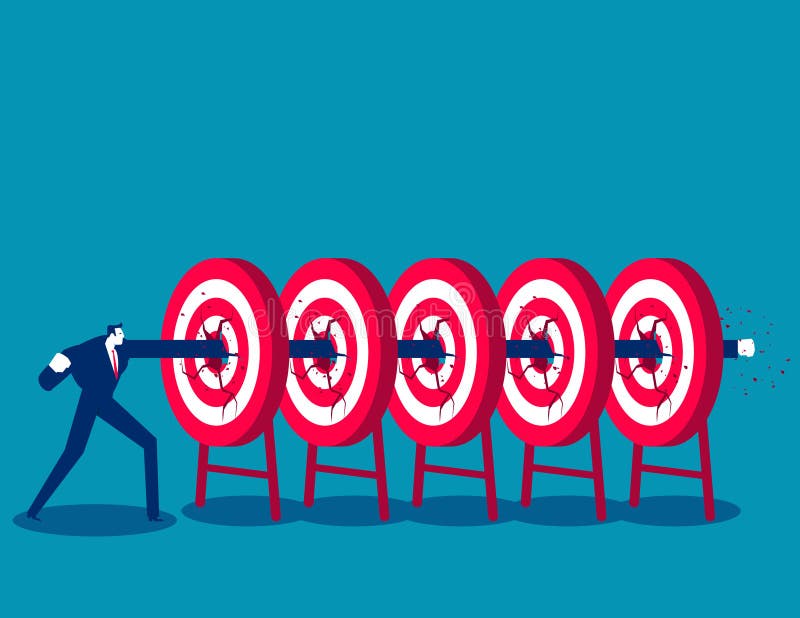 Perfect Performance and Achievement. Business Reaching the Target ...