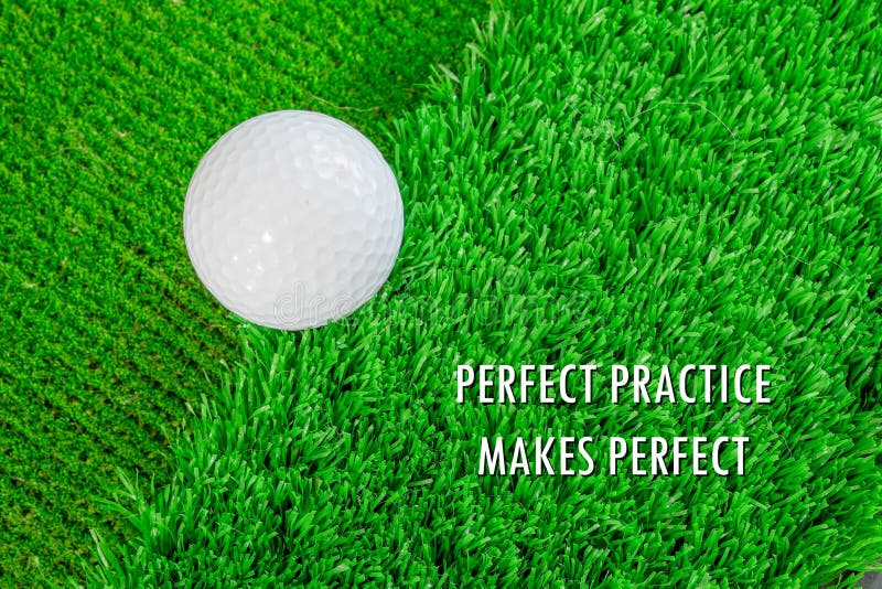 Perfect Practice Makes Perfect in Golf Stock Photo - Image of texture ...