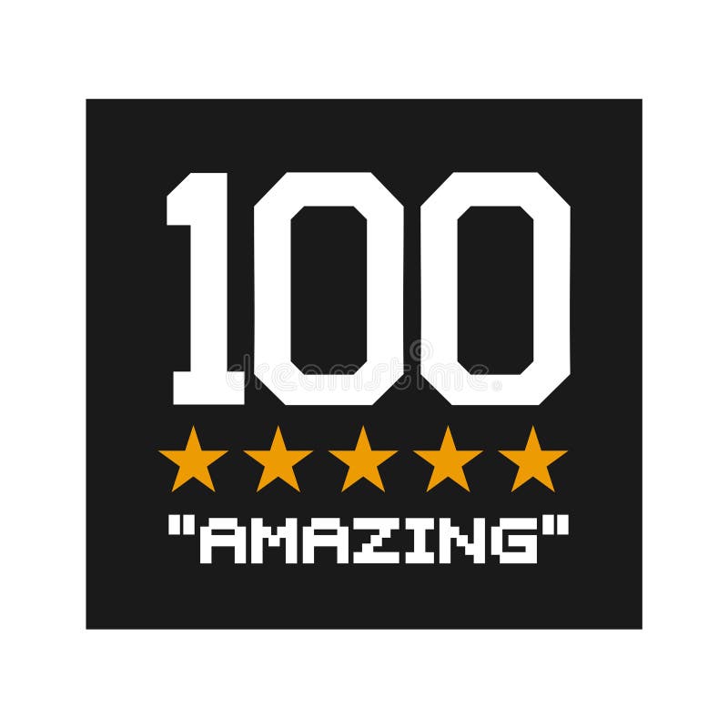 Perfect 100 rank points stock vector. Illustration of number - 211127204