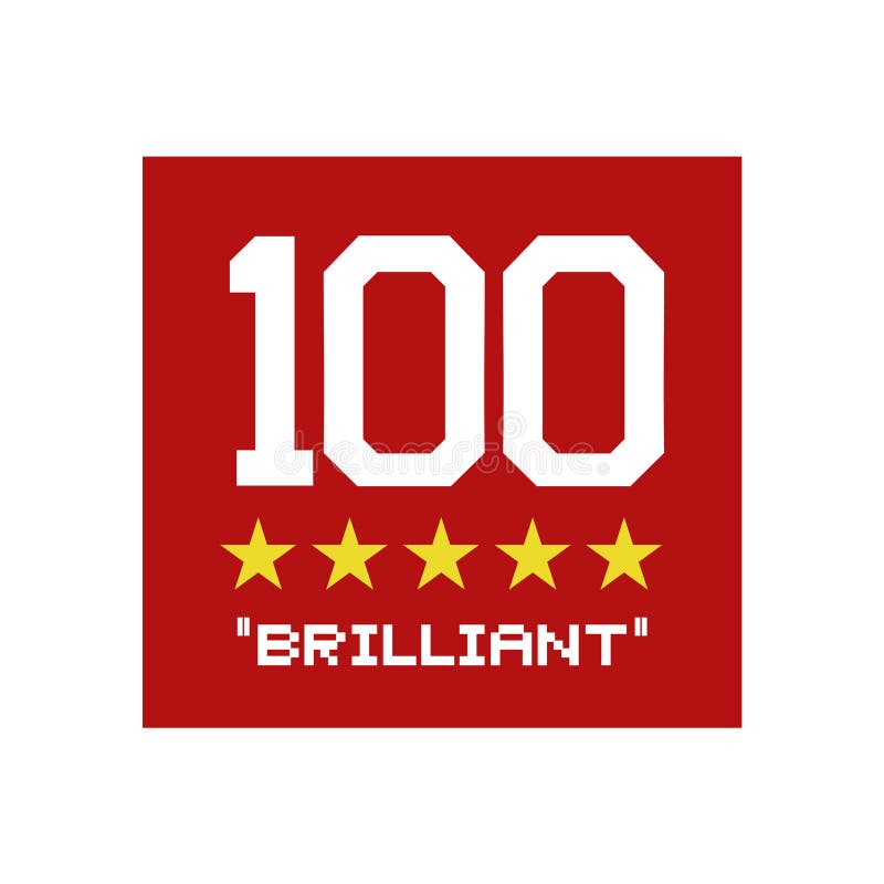 Perfect 100 rank points stock vector. Illustration of sale - 211128388