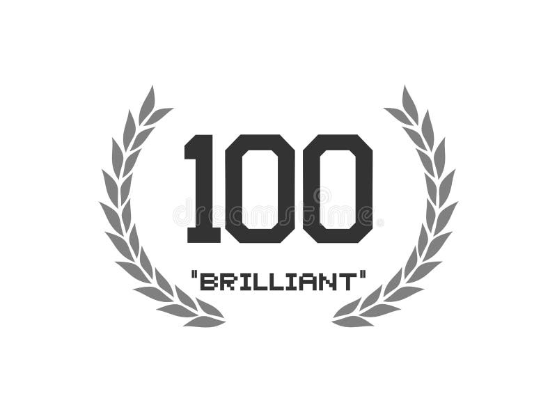 Perfect 100 rank points stock vector. Illustration of winner - 236112319