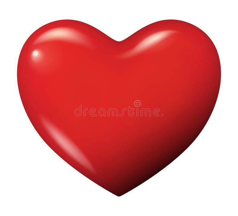 Perfect Red Heart Vector Isolated Stock Vector - Illustration of ...