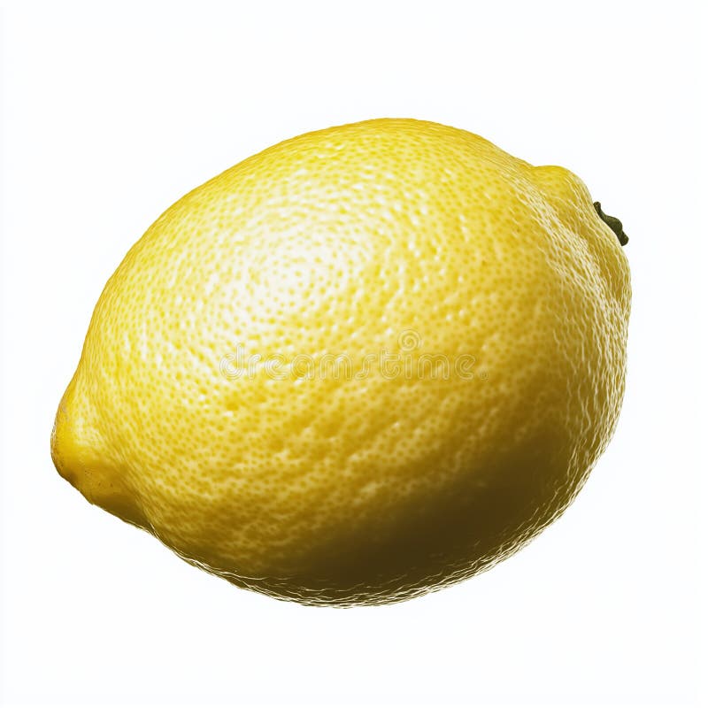 Perfect Ripe Lemon on White Background, Bright, Fresh, and Vibrant ...