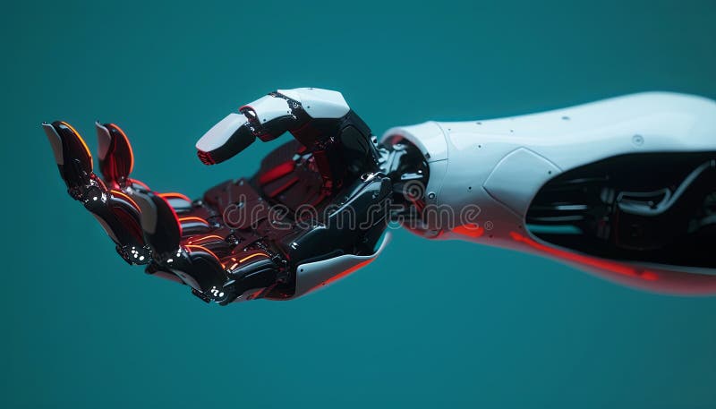 Perfect Robotic Hand on Background. Stock Illustration - Illustration ...