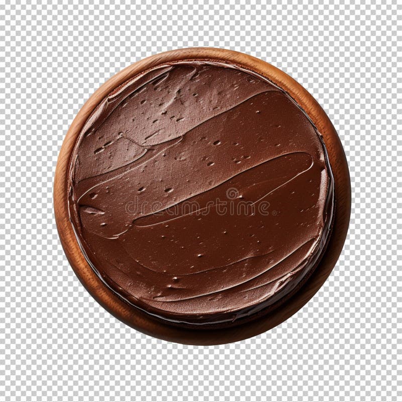 A Perfect Round Chocolate Cake Top View Isolated on Transparent ...