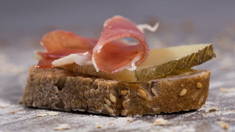 Sandwich Made with Rye Bread Cheese and Parma Ham Stock Image - Image ...