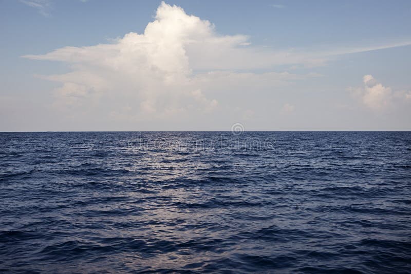 Perfect Sky and Water of Ocean Stock Photo - Image of outdoor, sunlight ...