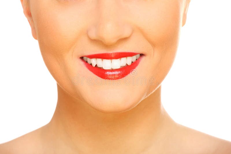 Red Lips stock photo. Image of joyous, lady, glossy, adult - 726032