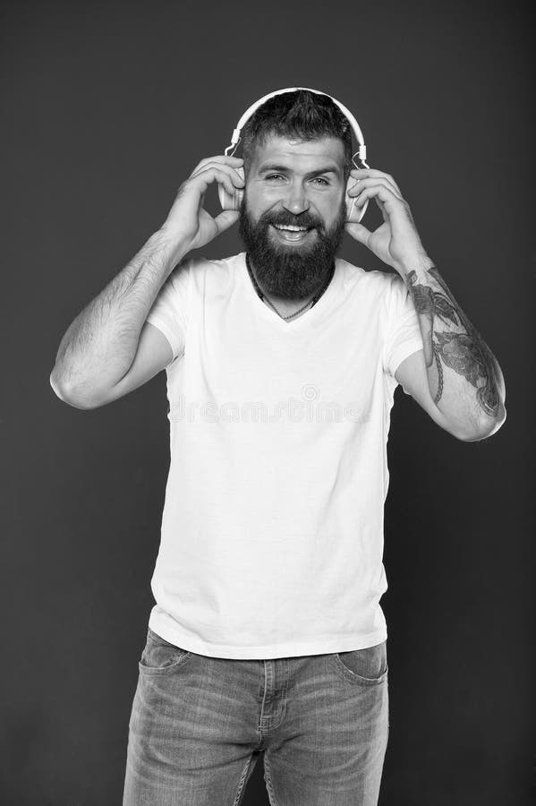 Handsome Man Listening To Music On Headphone Stock Image Image Of