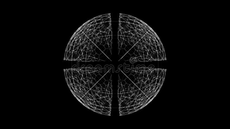 Animation Of Plexus Network From Heart Symbol On Colorful Background With Flowing Of Plexus