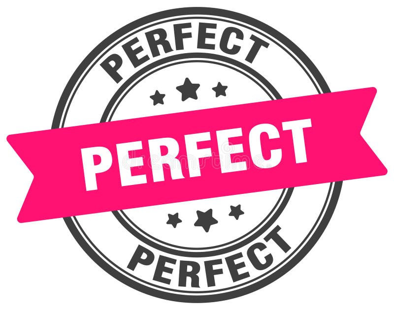 Perfect Stamp. Perfect Label on Transparent Background. Round Sign ...