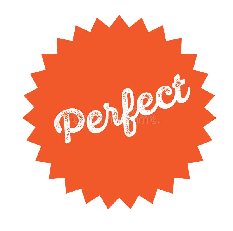 Perfect stamp on white stock vector. Illustration of excellent - 124381376