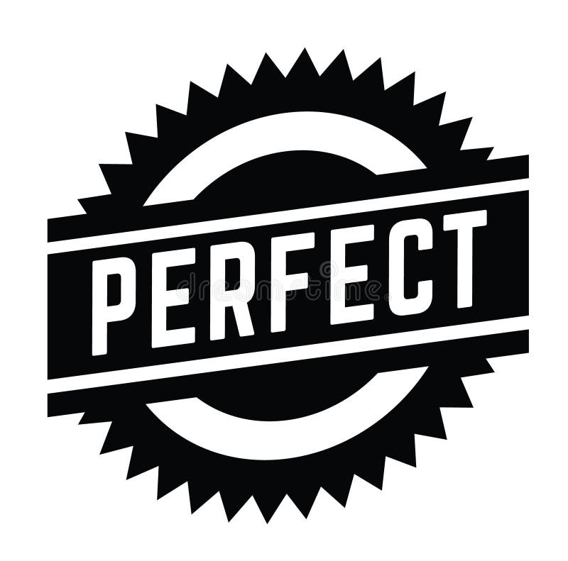 Perfect stamp on white stock vector. Illustration of expert - 124301271