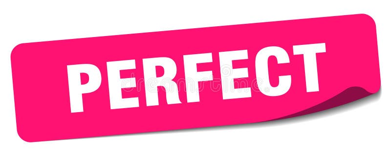 Perfect sticker. stock vector. Illustration of label - 153830405