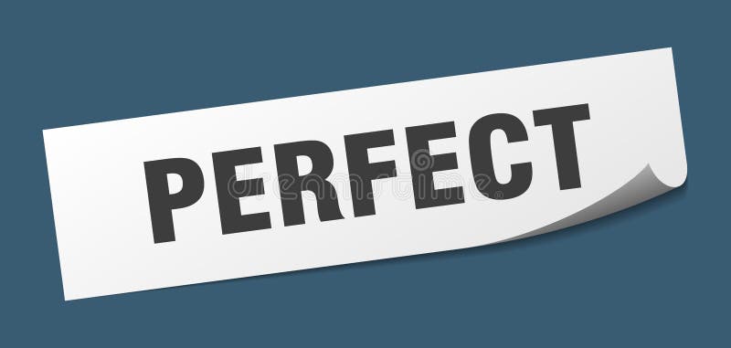 Perfect sticker. stock vector. Illustration of sticker - 153639503