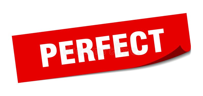 Perfect sticker. stock vector. Illustration of badge - 153821898