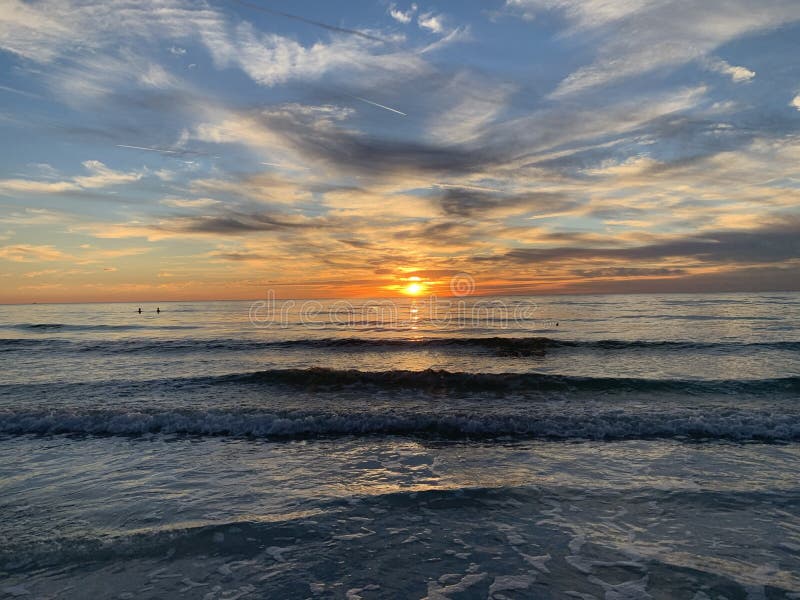 Perfect Sunset stock photo. Image of shore, sand, sunset - 217147666