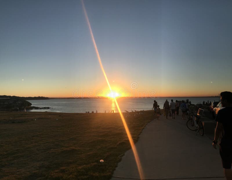 Sunset Beach Perfect Hot Day Stock Image - Image of sunset, perfect ...