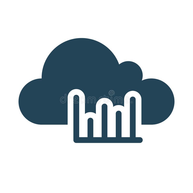 Cloud Chart. Data Visualization. Cloud Computing Icon. Stock ...