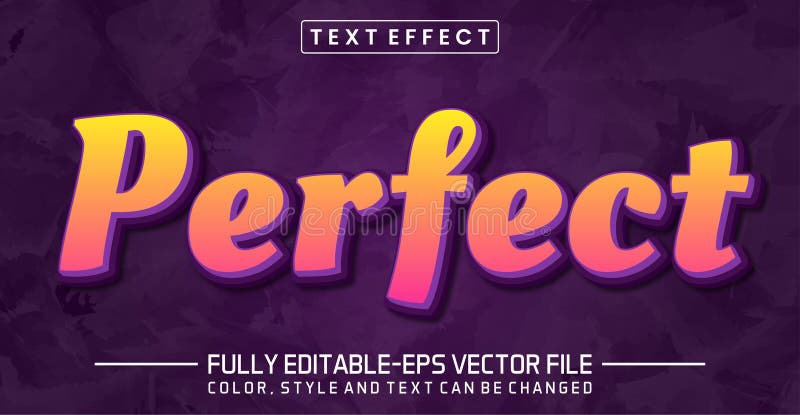 Perfect Text Editable Style Effect Stock Vector - Illustration of ...