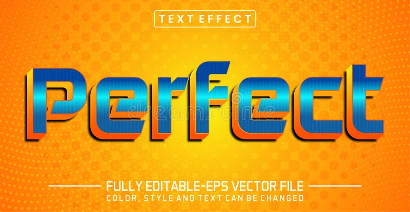 Perfect Text Editable Style Effect Stock Vector - Illustration of ...