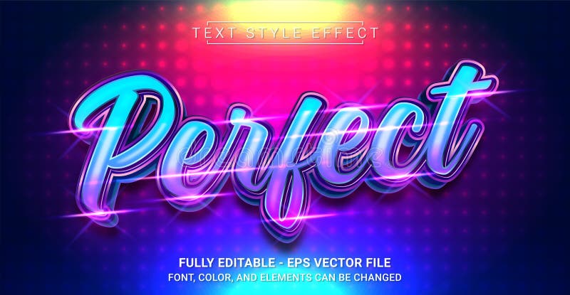 Perfect Text Style Effect. Editable Graphic Text Template Stock Vector ...