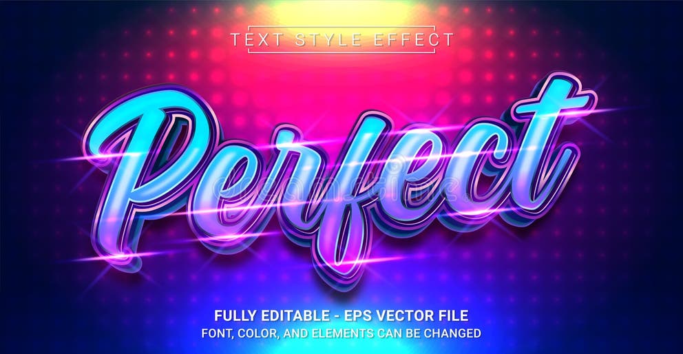 Perfect Text Style Effect. Editable Graphic Text Template Stock Vector ...