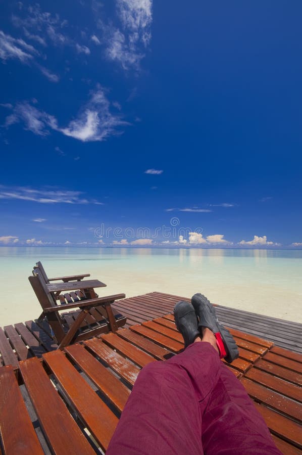 Perfect Tropical Island Relaxation. Stock Photo - Image of natural ...