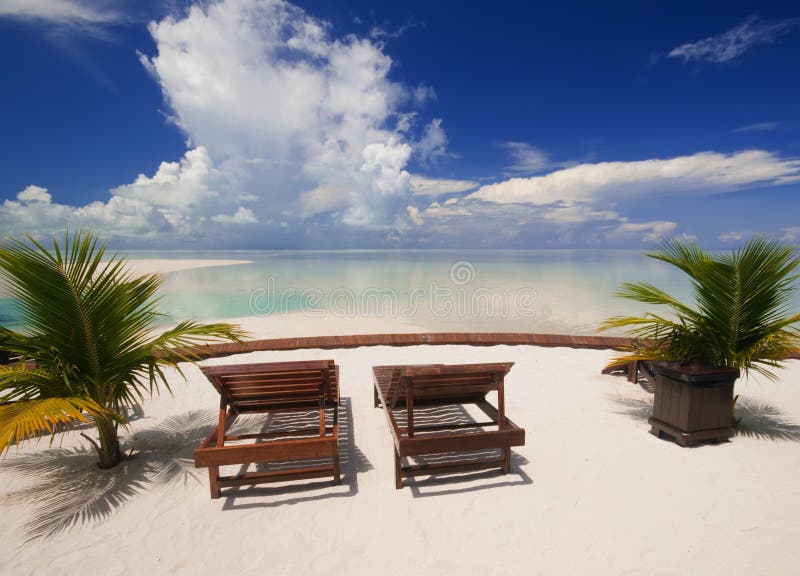 Perfect Tropical Island Relaxation. Stock Image - Image of beauty, dock ...
