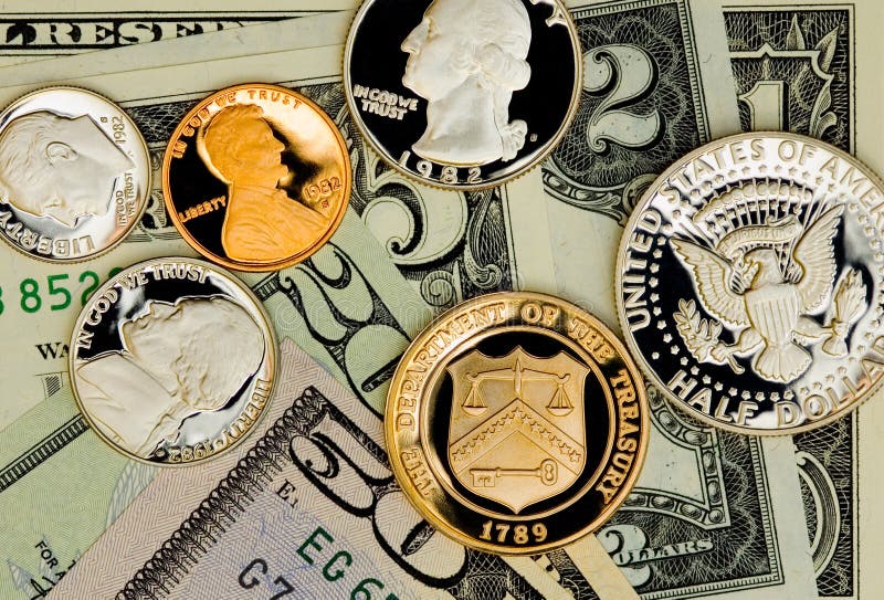 Perfect Uncirculated American Currency Stock Image - Image of money ...