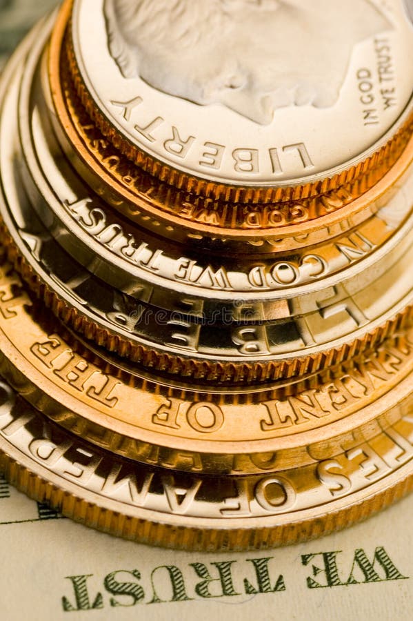 Perfect Uncirculated Amerikaanse Munt Stock Afbeelding - Image of koper ...