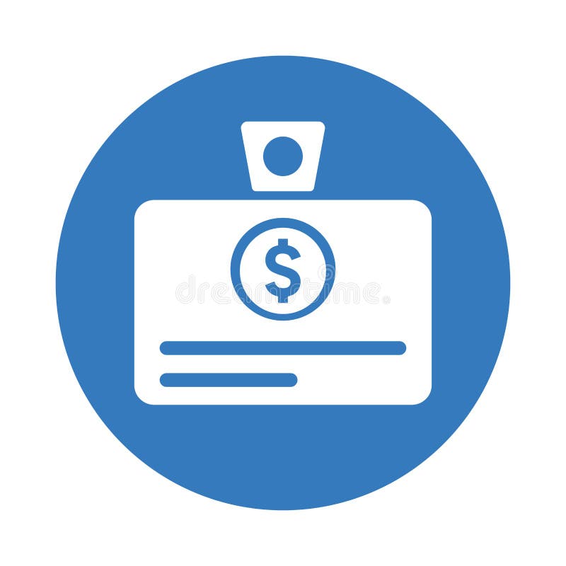 Dollar, Currency, Card, Money Icon. Blue Color Vector Graphics Stock ...