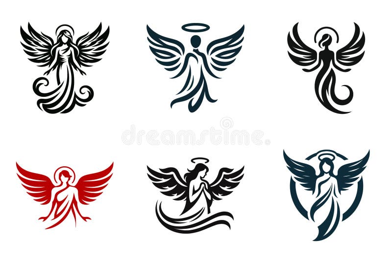 "Angel Logo Emblem Talisman Vector Illustration on White Background ...