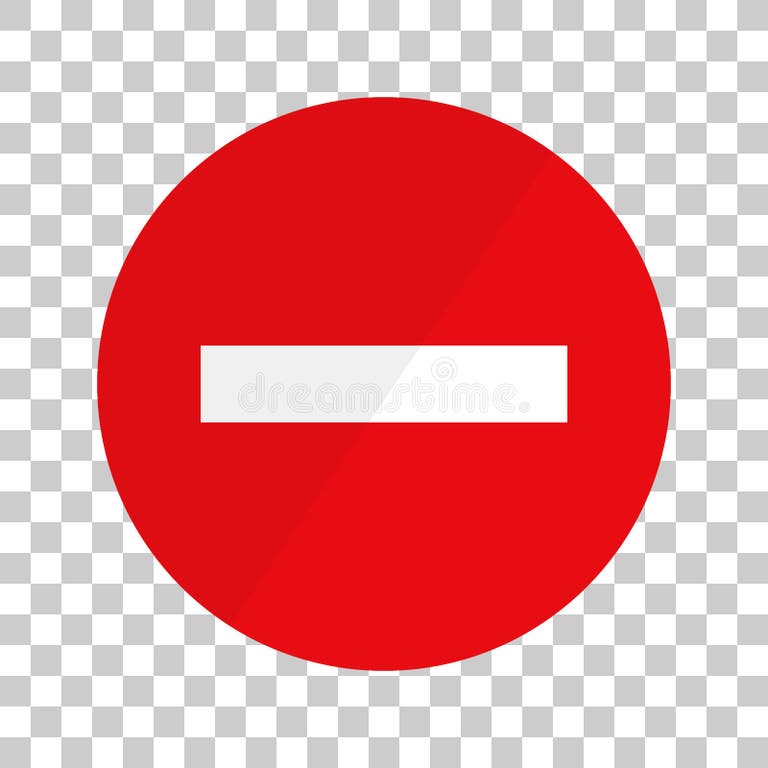 Red Stop-mark Icon. Vector. the Background is Transparent. Stock Vector ...
