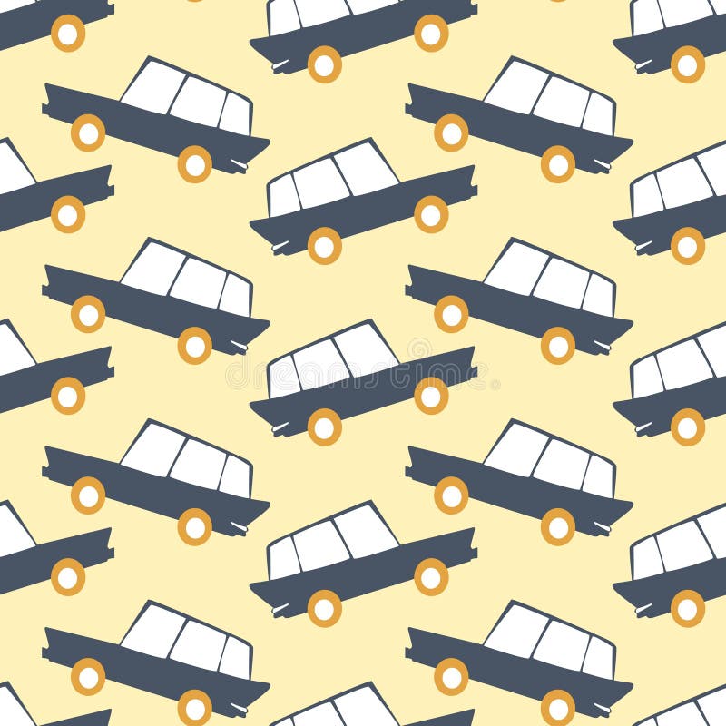 Amazing Seamless Vintage Car Pattern.Vector Seamless Pattern with Cars ...