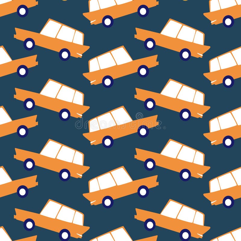 Amazing Seamless Vintage Car Pattern.Vector Seamless Pattern with Cars ...
