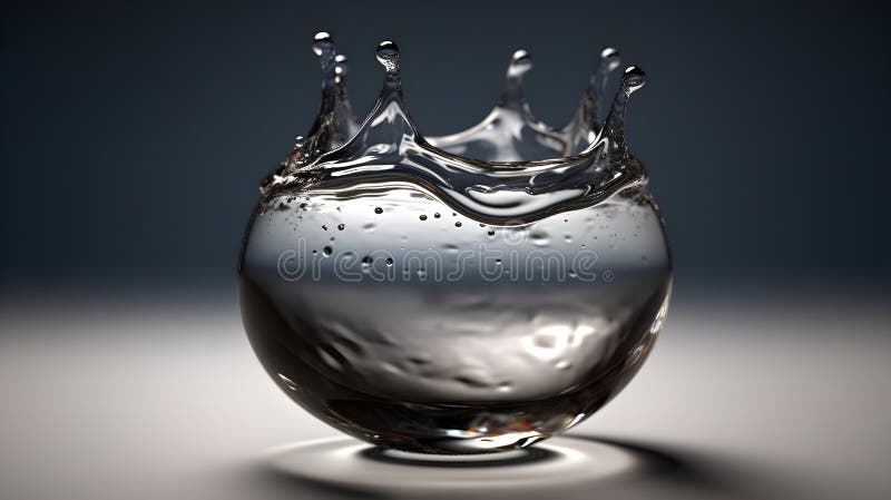 Perfect Water Drop on Blue Background Stock Illustration - Illustration ...