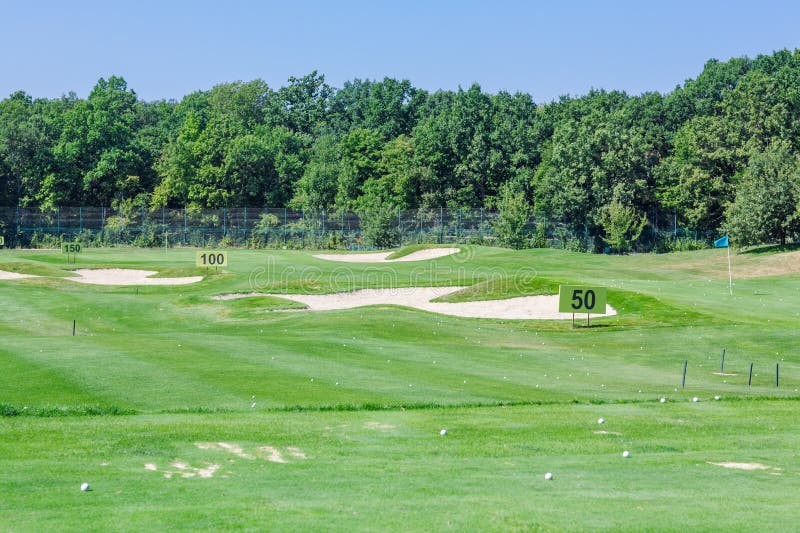 Perfect Wavy Green Ground on a Golf Course Stock Photo - Image of grass ...